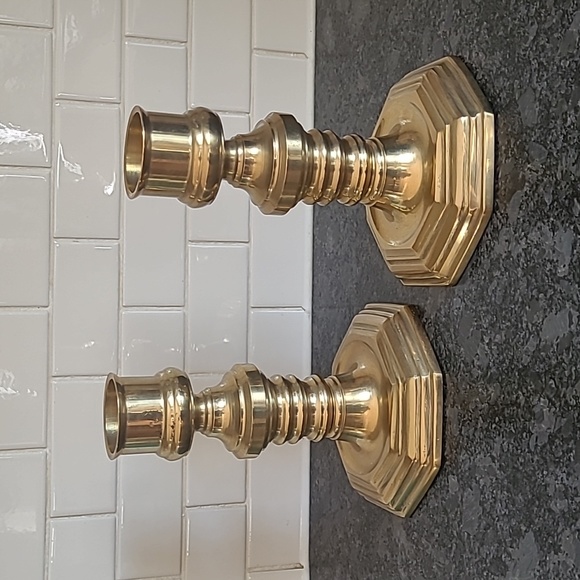 Vintage | Accents | Vintage Solid Brass Candle Holders | Poshmark
